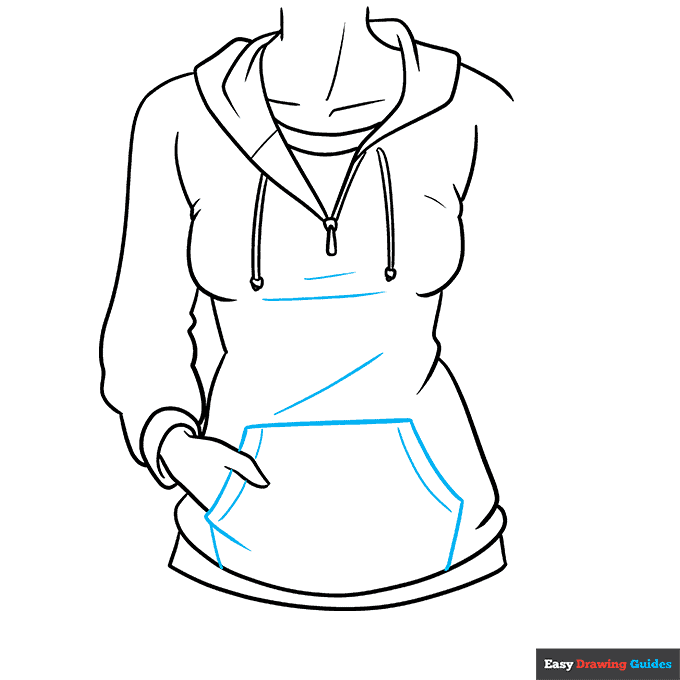 Cách vẽ áo hoodie Anime - Tô Màu