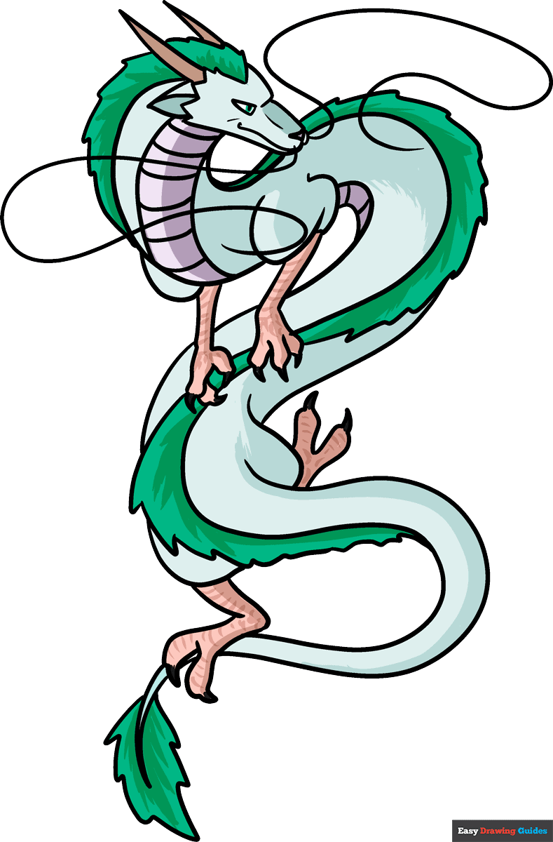 Cách vẽ Rồng Haku trong Spirited Away - Tô Màu