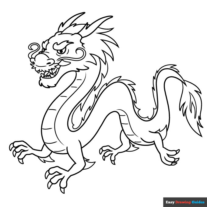 Trang Tô Màu Con Rồng Miễn Phí Cho Bé - 26 Tờ Có Thể In - Tô Màu