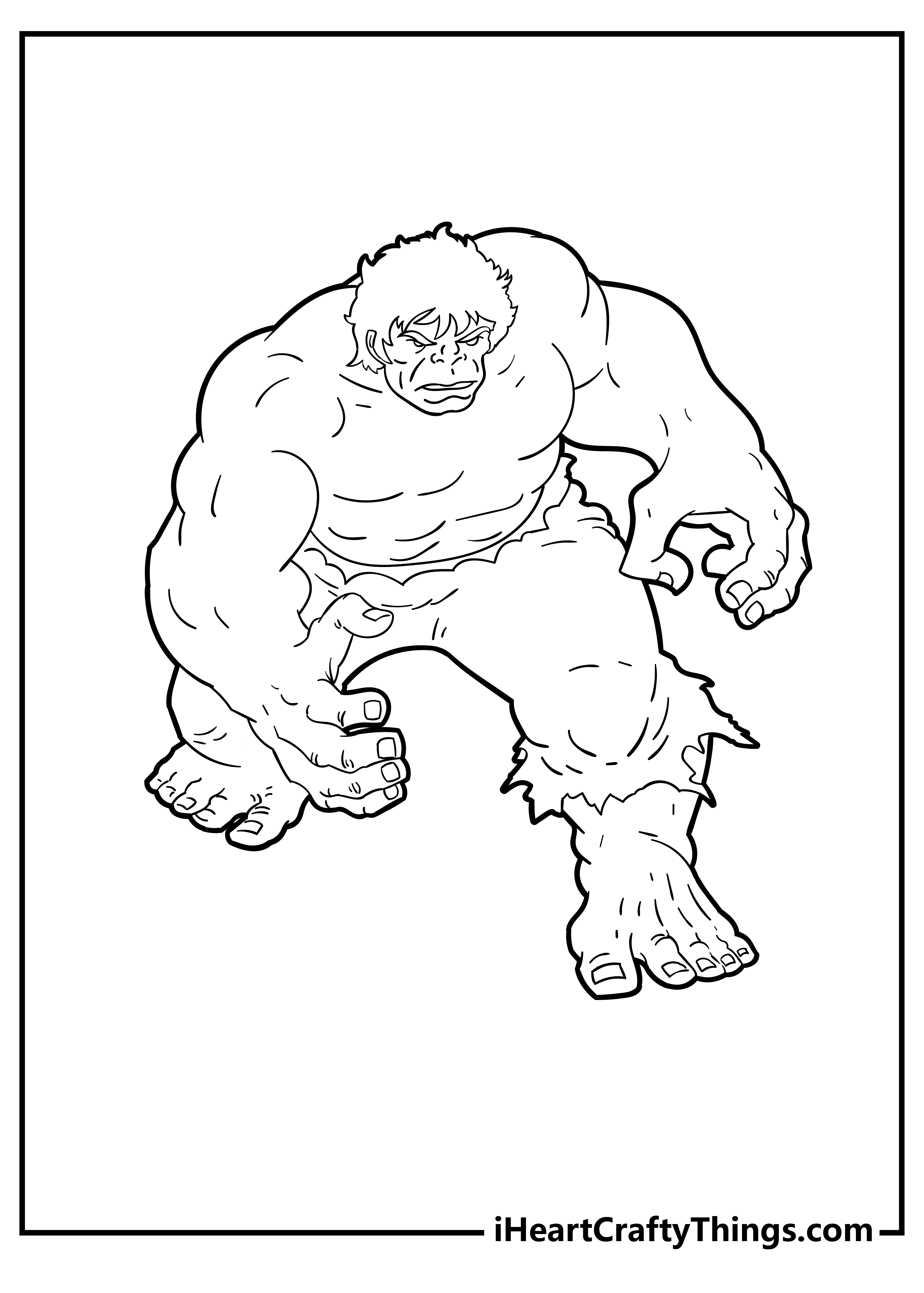 Trang màu Hulk - Tô Màu