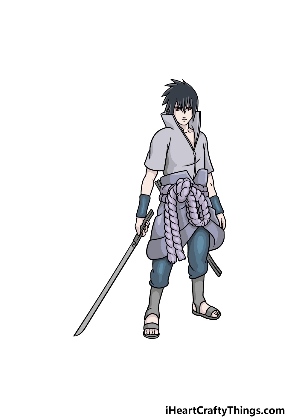 Cách vẽ Sasuke – Hướng dẫn từng bước - Tô Màu