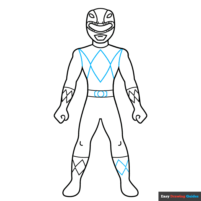 Cách vẽ Power Ranger cho người mới bắt đầu - Tô Màu